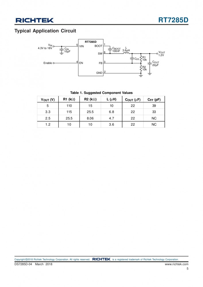 RT7285D datasheet page 5