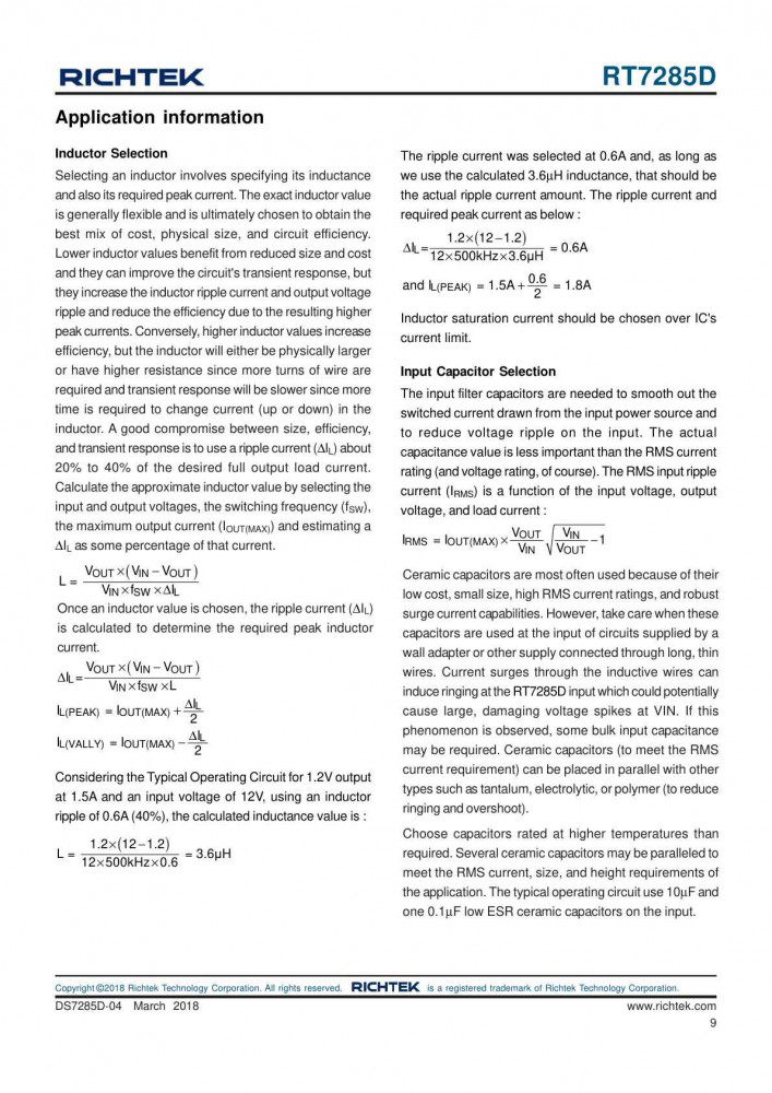 RT7285D datasheet page 9