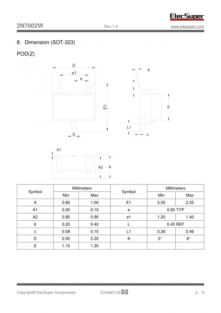 2N7002W datasheet page 6