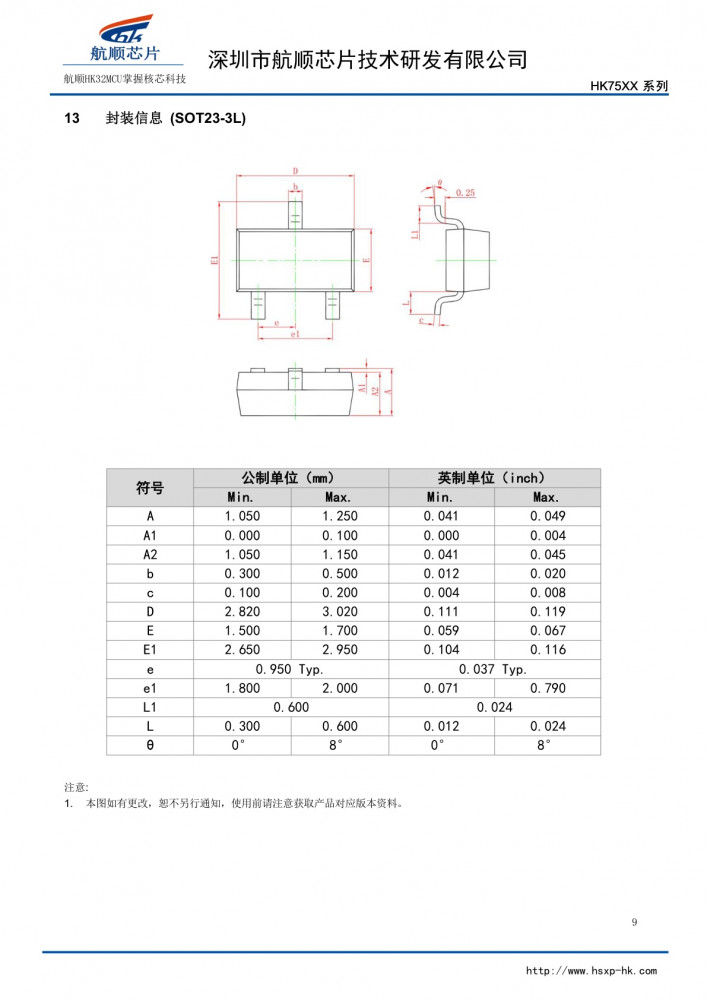 HK75XX datasheet page 9