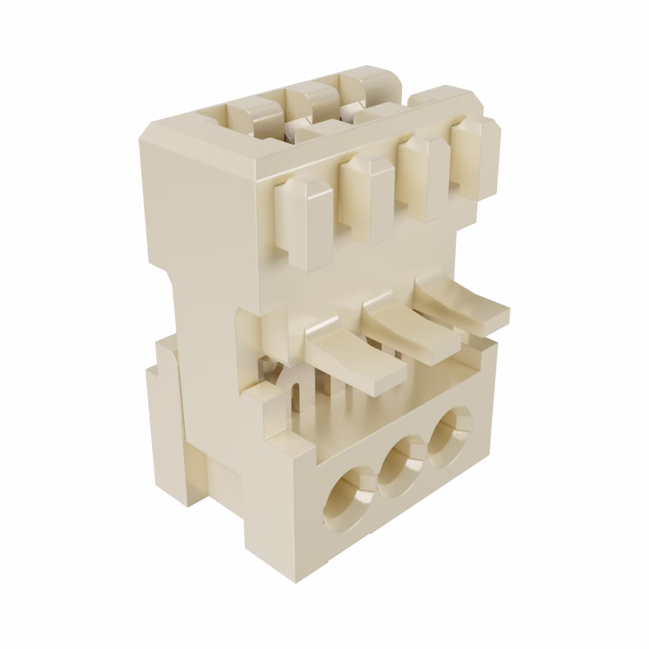 Appli-Mate RAST 2.5 Connector, 2.50mm Pitch, Female, 3 Circuits, No Position Keys Removed, Open Endwalls, Silver Plating