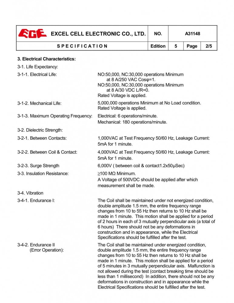 ECE ETR-LR relay datasheet page 2