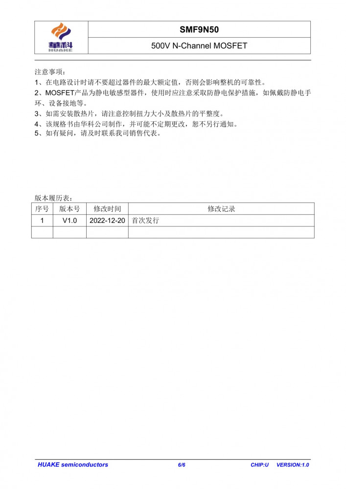 SMF9N50 datasheet page 6