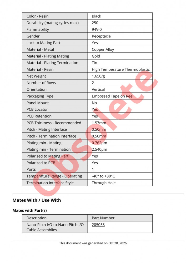 MOLEX 1731620339 technical document preview, page 3