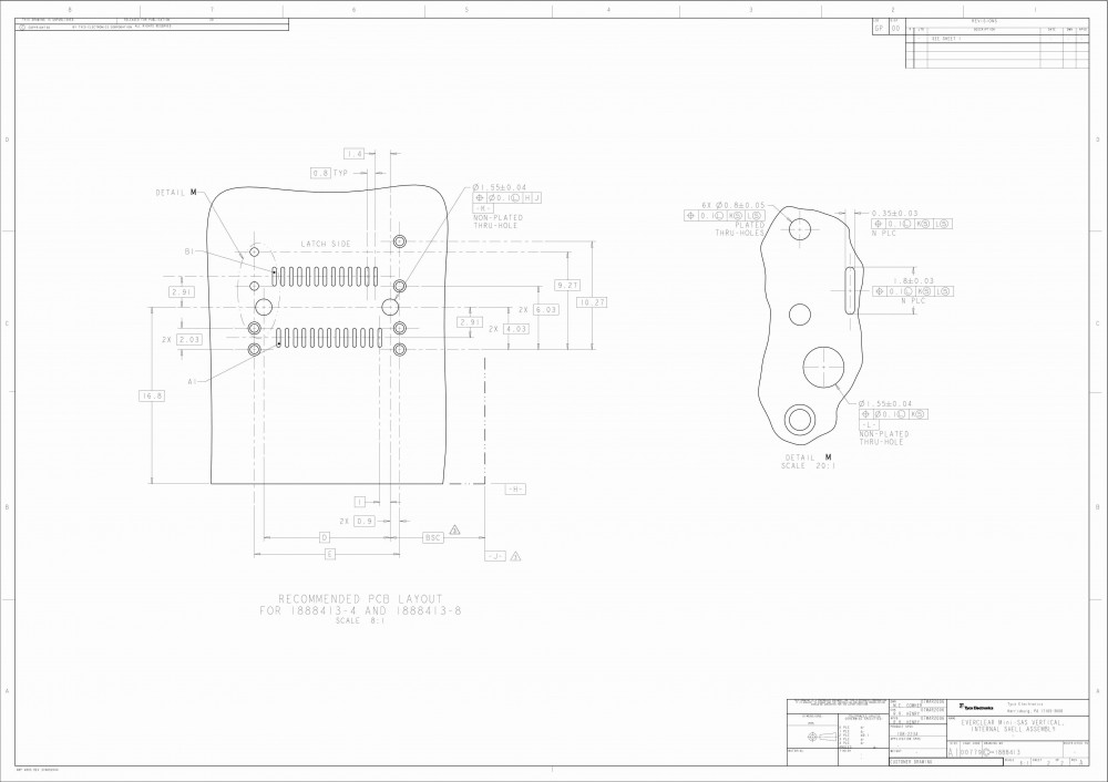 TE Connectivity 1888413-4 recommended PCB layout page 2