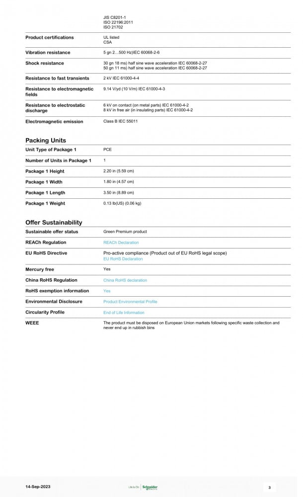 XB5FW36M5 technical document page 3