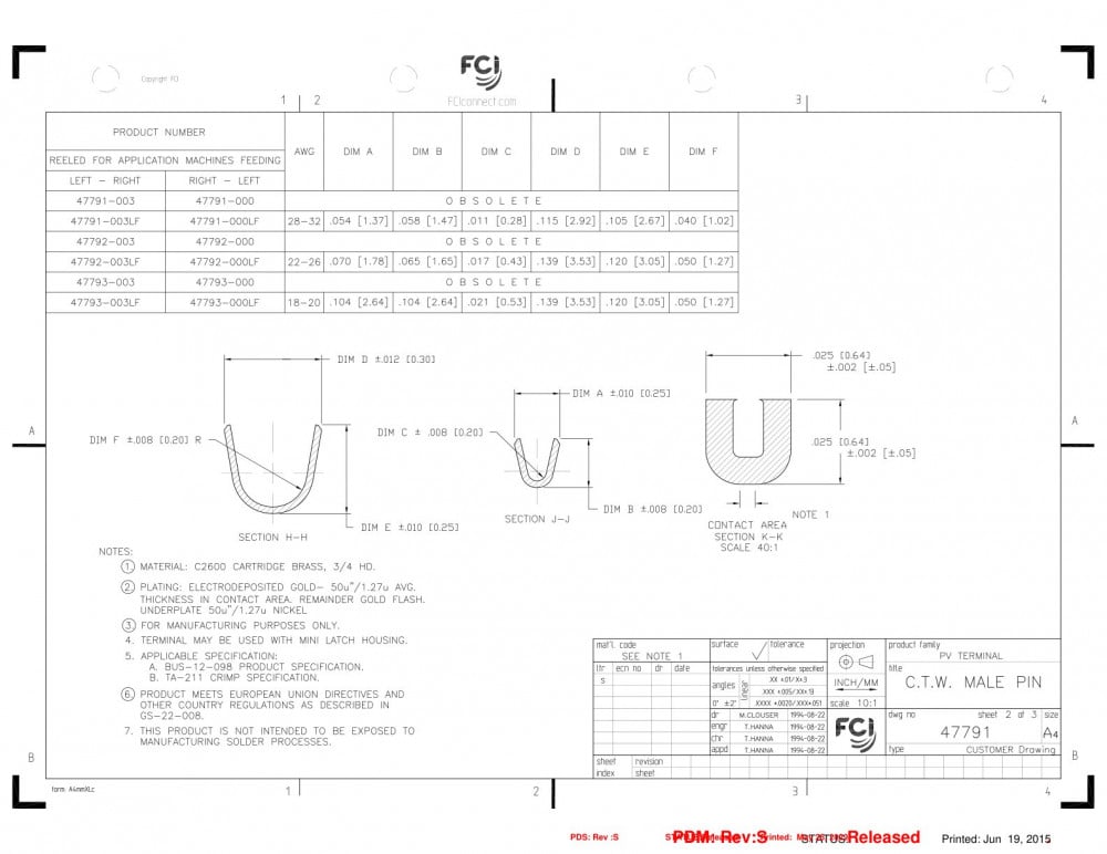 Amphenol 47792-003LF drawing page 2