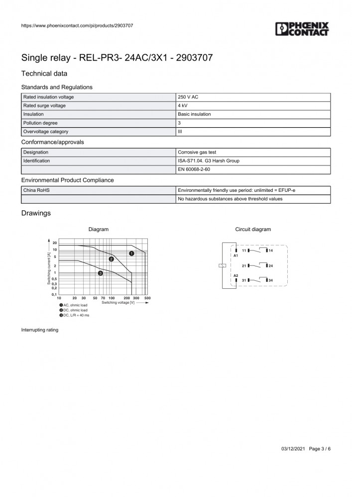 Phoenix Contact 2903707 technical document page 3