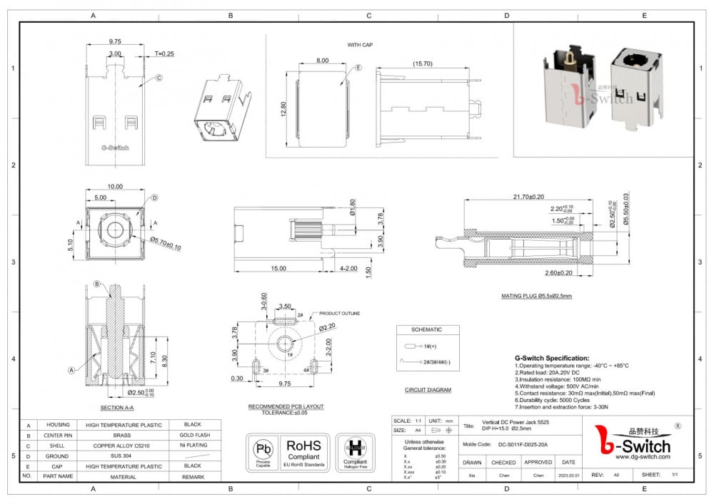 DC-S011F-D025-20A technical document preview