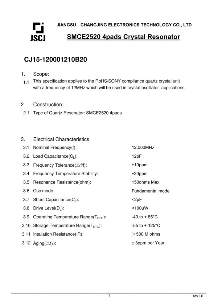 CJ15-120001210B20 datasheet page 2