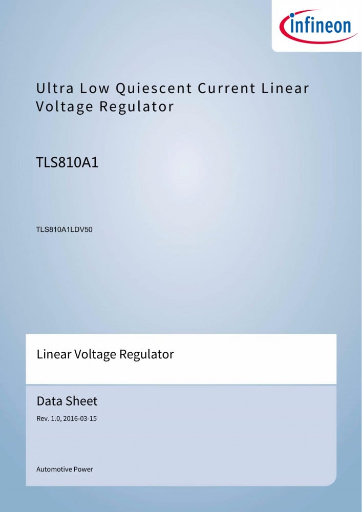TLS810A1 datasheet page 1