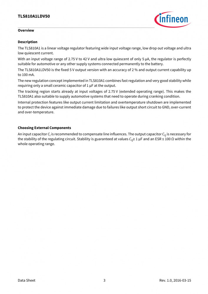 TLS810A1 datasheet page 3