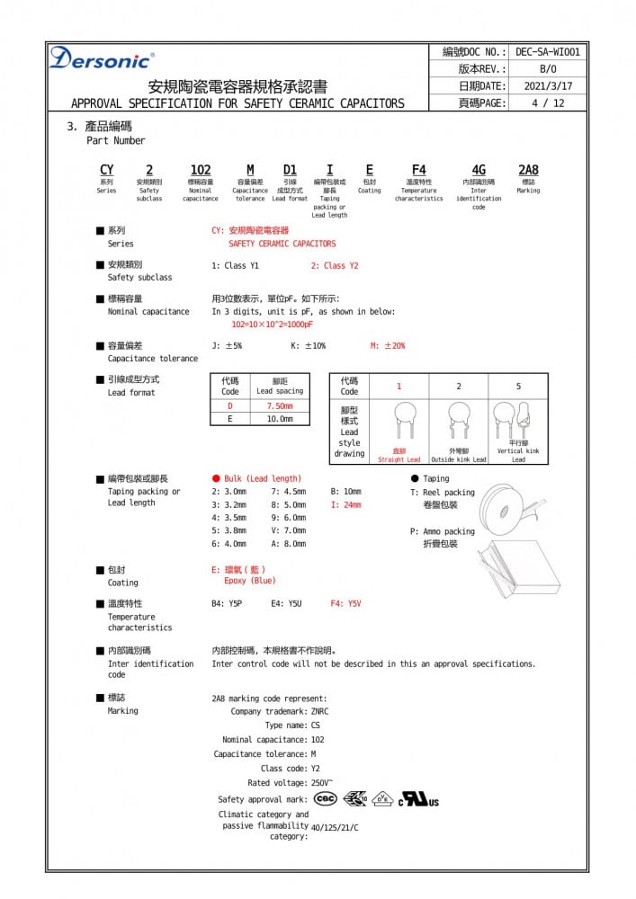 CY2102MD1IEF44G2A8 approval specification page 5