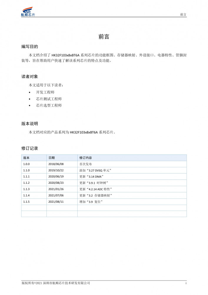 HK32F103C8T6A datasheet page 2