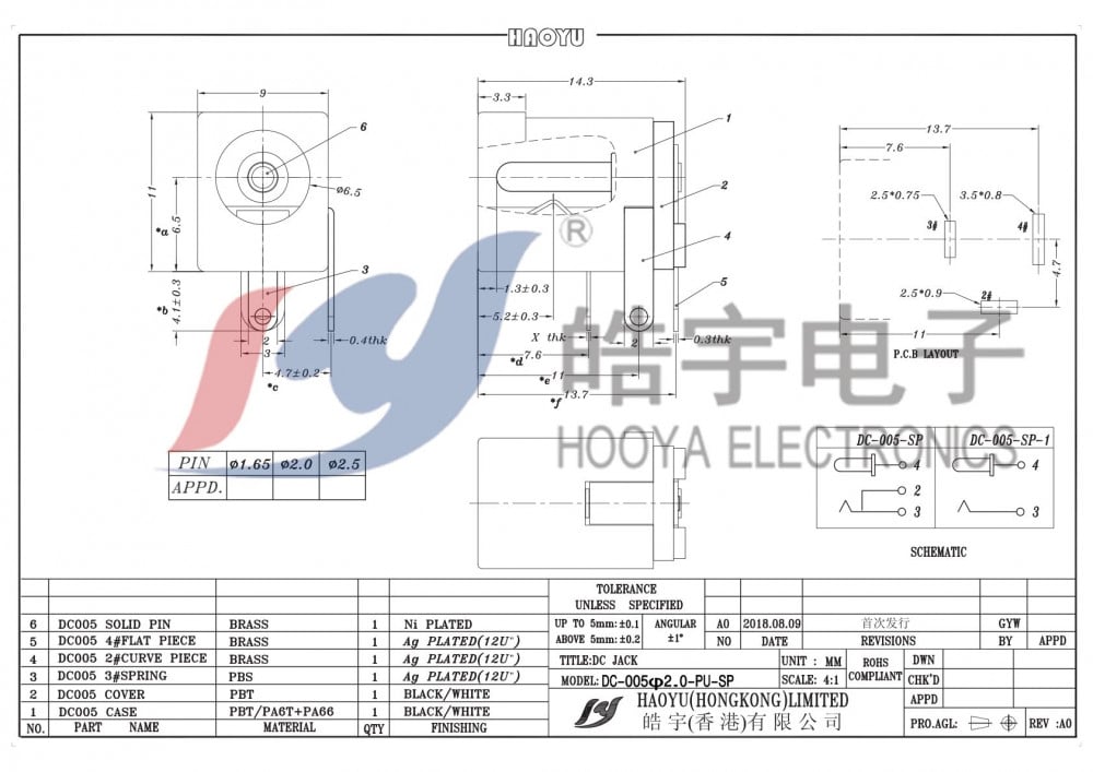HOOYA DC-005-2.0-PU-SP drawing page 6