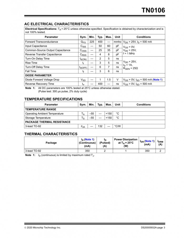 TN0106 datasheet page 3