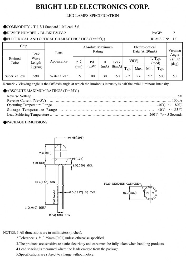 BL-BKH3V4V-2 specification document page 1
