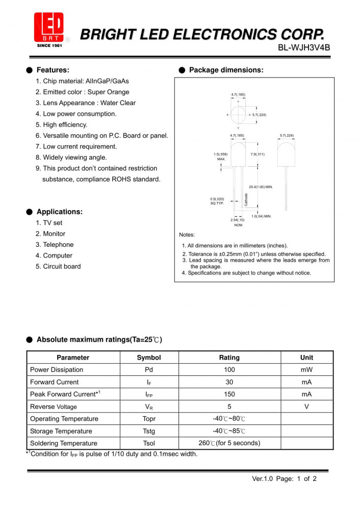 BL-WJH3V4B technical document page 1