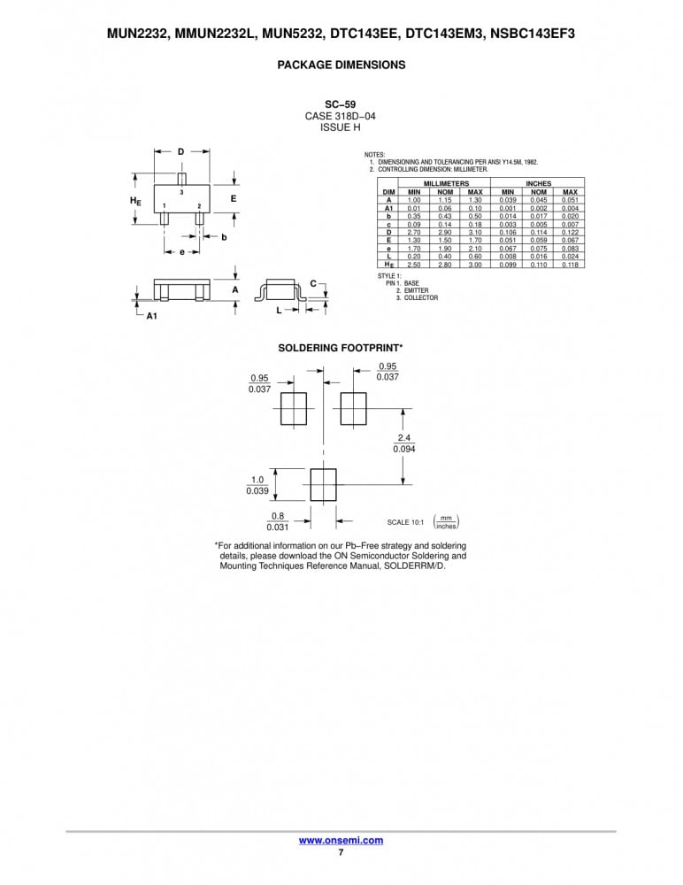 MUN2232T1G datasheet page 7