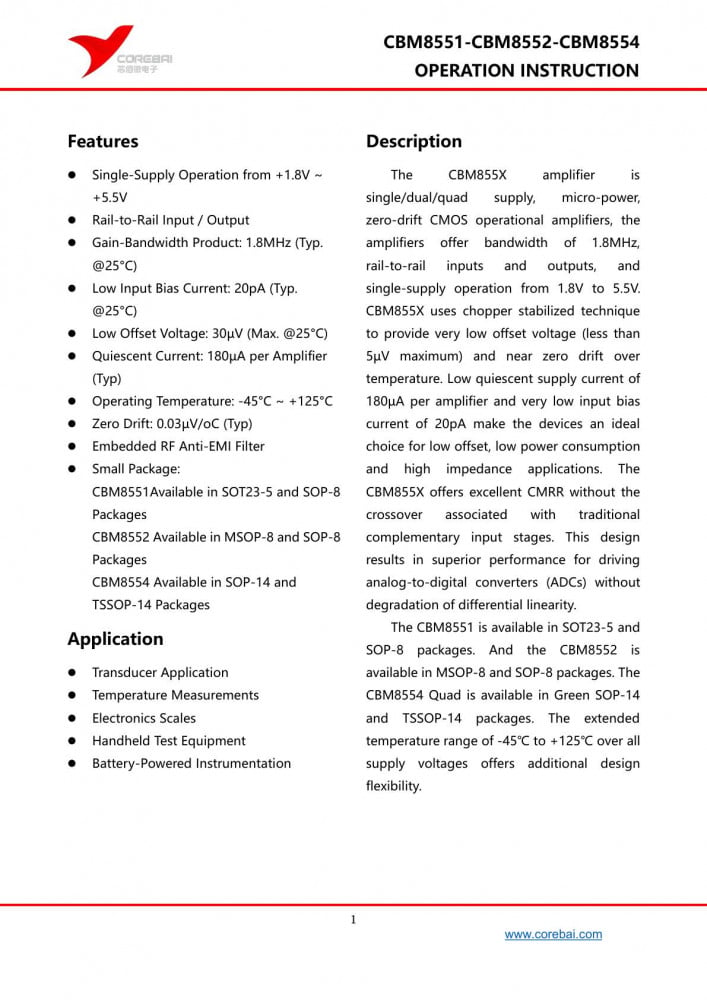 CBM8554AS14 datasheet page 1