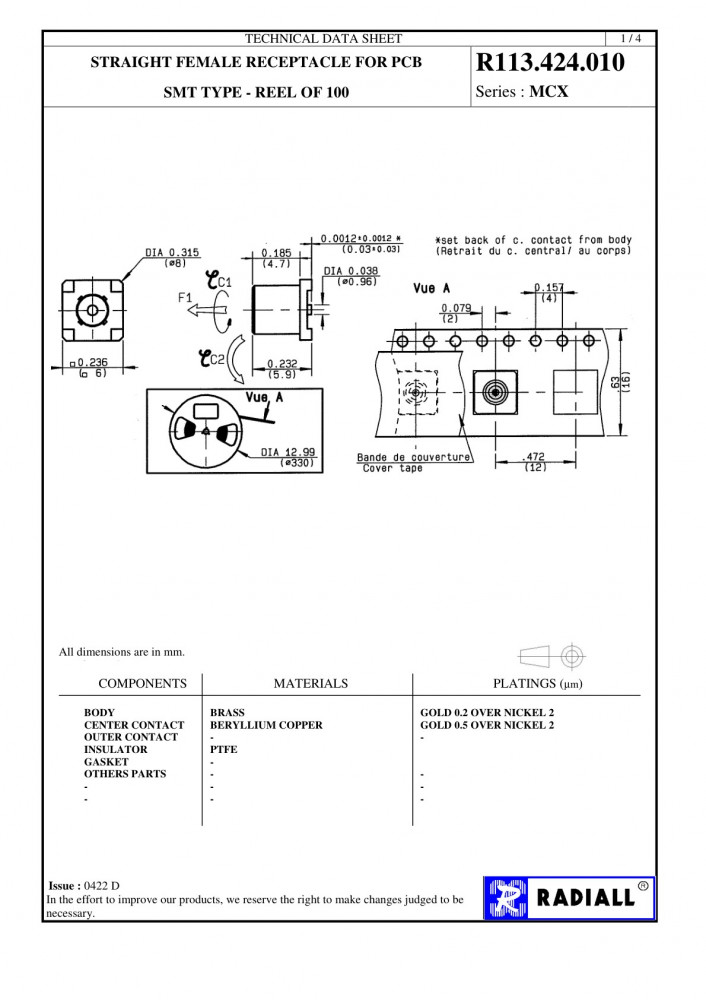 R113424010 technical document page 1