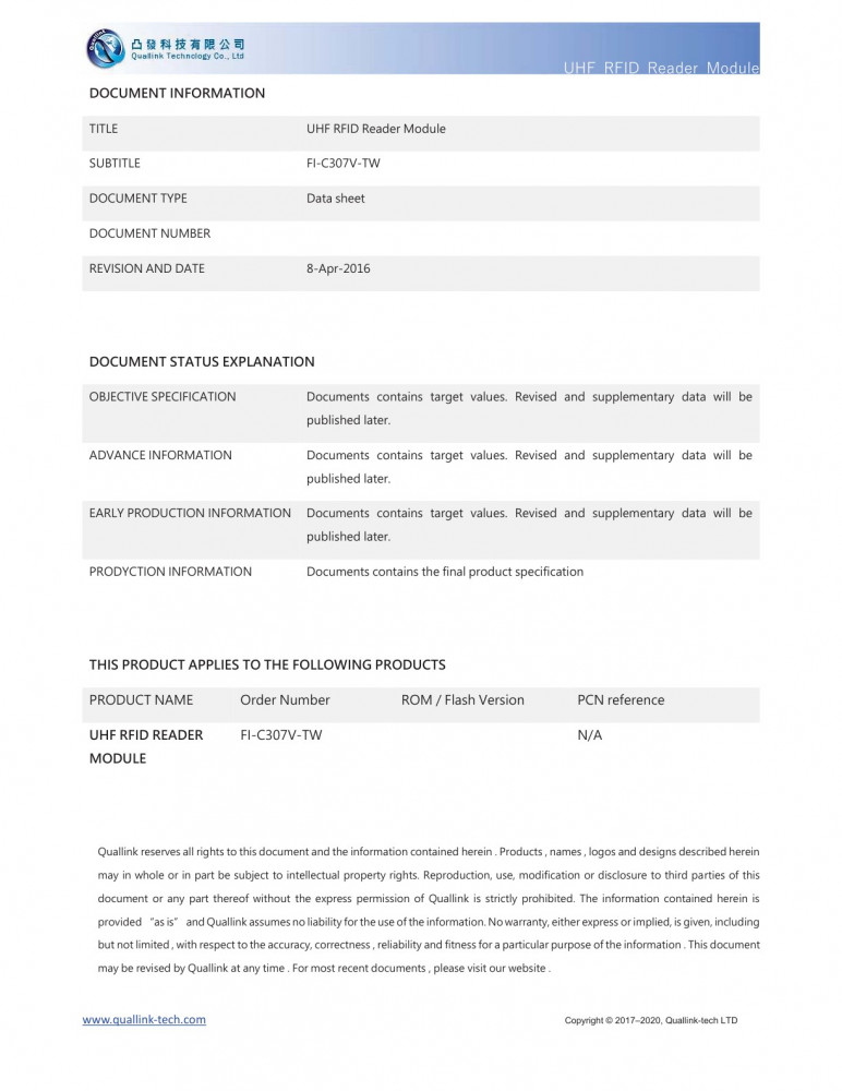 FI-C307V-TW datasheet page 2