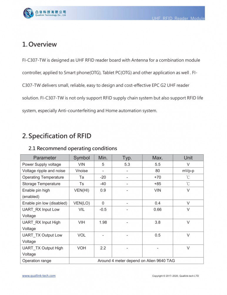 FI-C307V-TW datasheet page 4