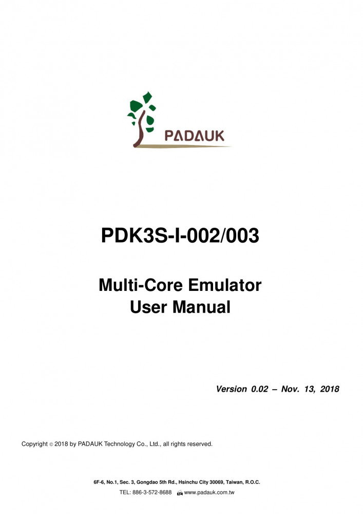 PDK 3S-I-002 manual page 1