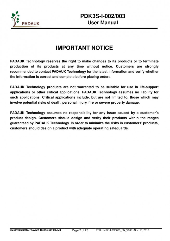 PDK 3S-I-002 manual page 2