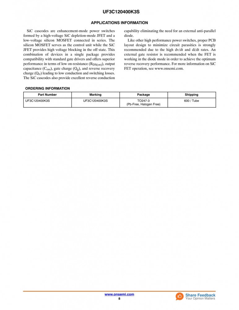 UF3C120400K3S datasheet page 8