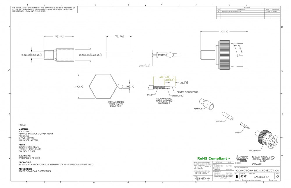 L-com BAC836B-87 product drawing