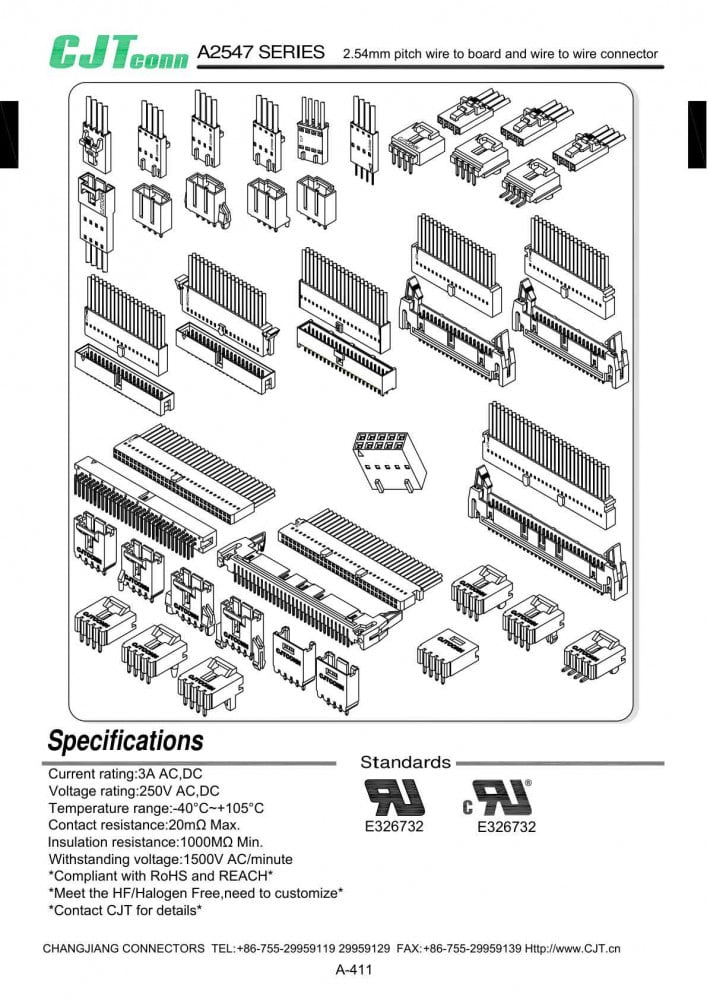CJT A2547 series datasheet page 1
