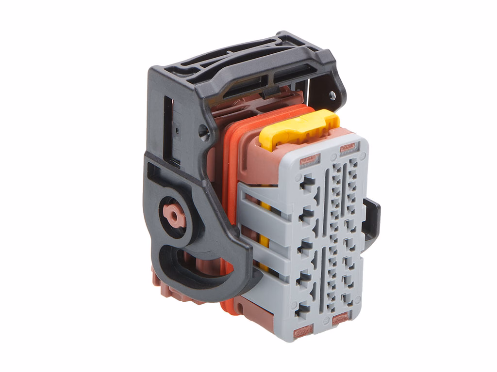 .635mm, 1.50mm, 2.80mm, Power CMC Connector, 28 Circuits, Left Wire Output, Gray Coding, Mat Sealed for sale