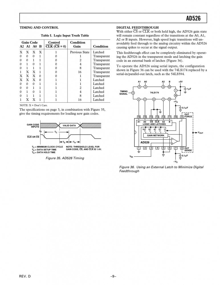 AD526 technical document page 9