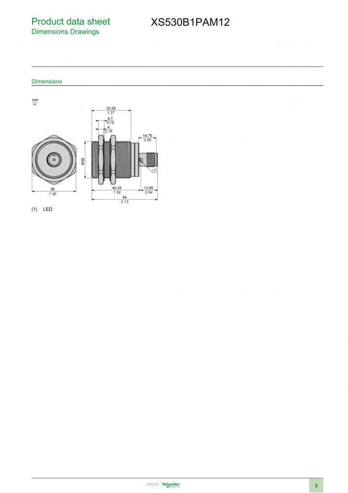 XS530B1PAM12 technical document page 3