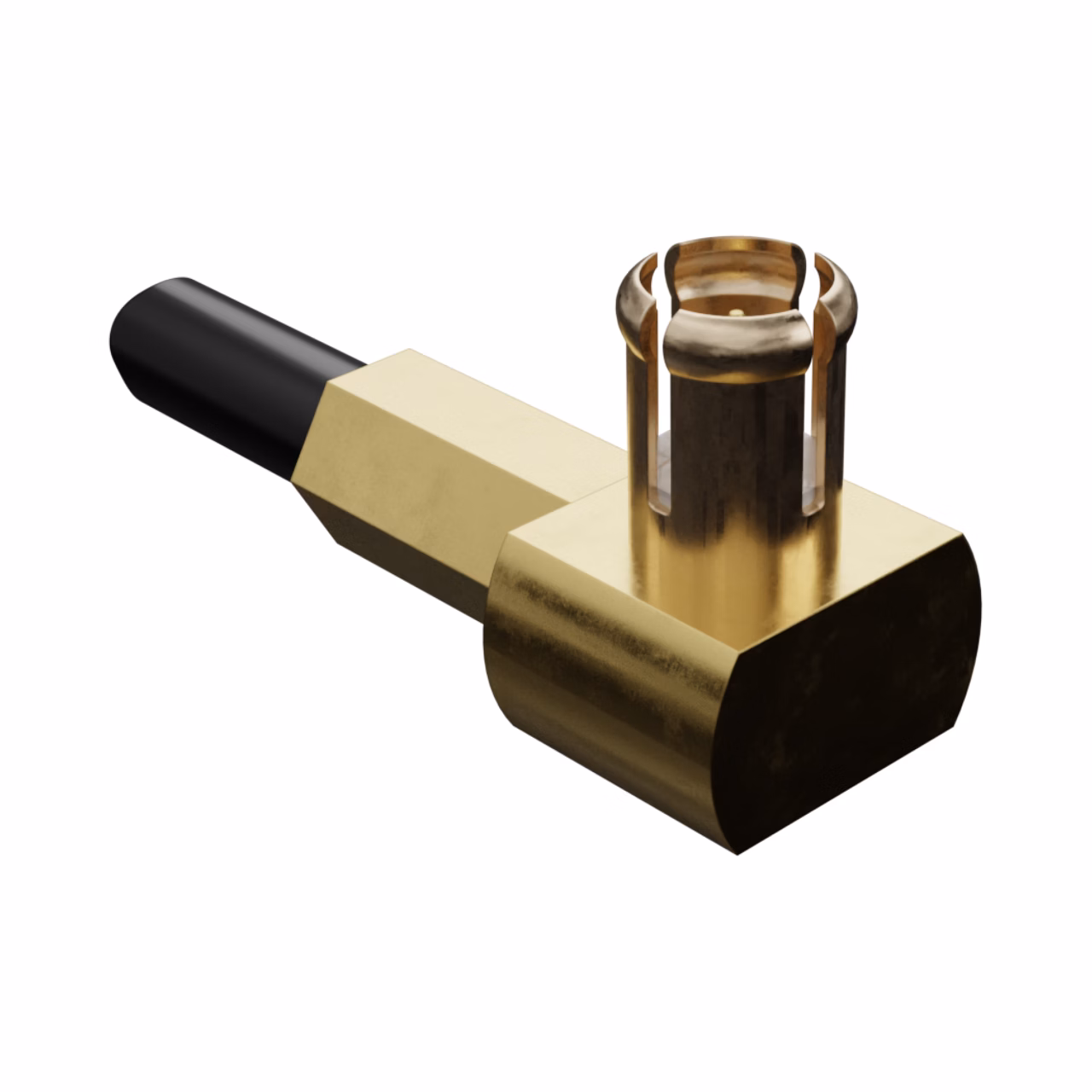 MCX Plug, Right-Angle, Crimp, RG-179 Cable, Brass Body, Gold (Au) Plated, 75 Ohms for sale