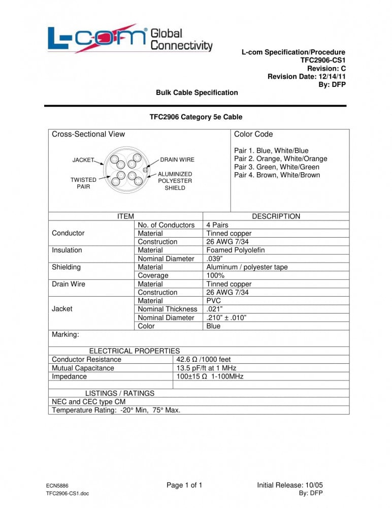 TFC2906 technical document page