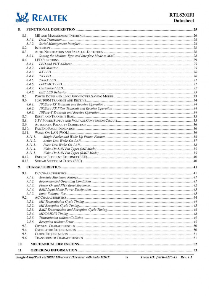 RTL8201FI-VC-CG datasheet page 4