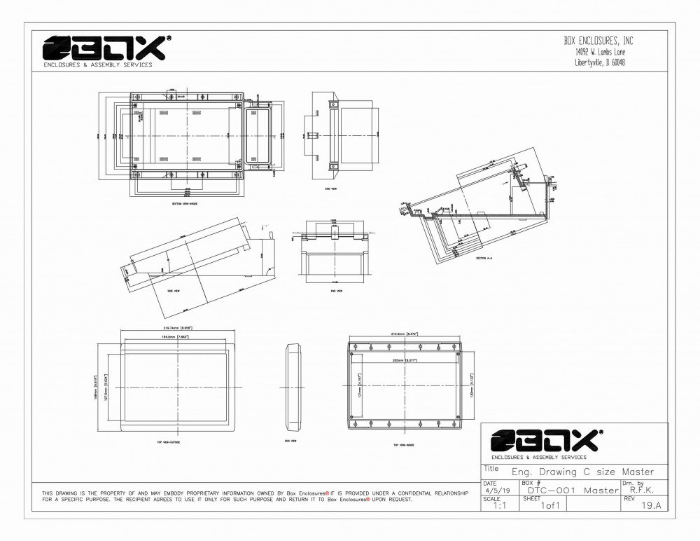 DTC-001 engineering drawing image