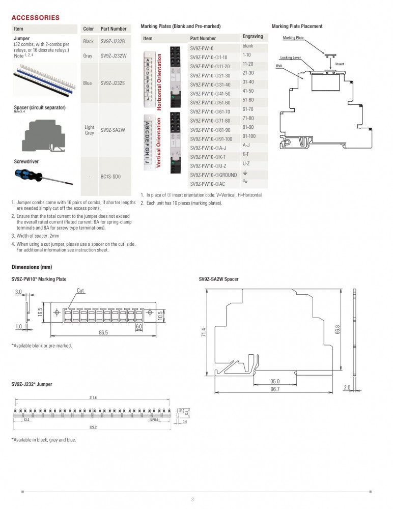 RV8 relay datasheet page 3