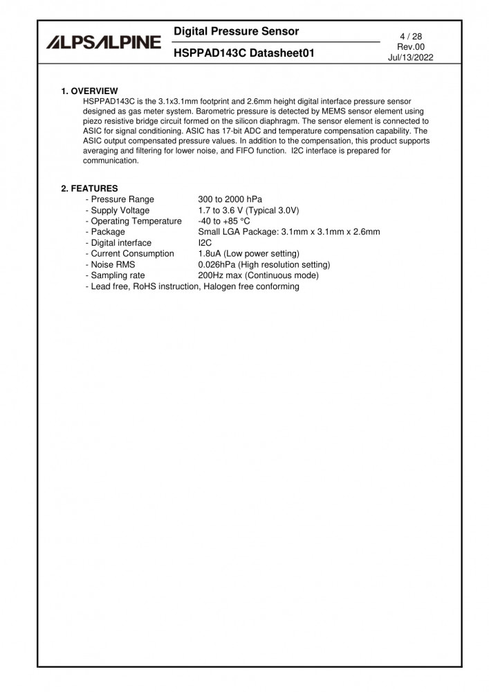 HSPPAD143C datasheet page 4