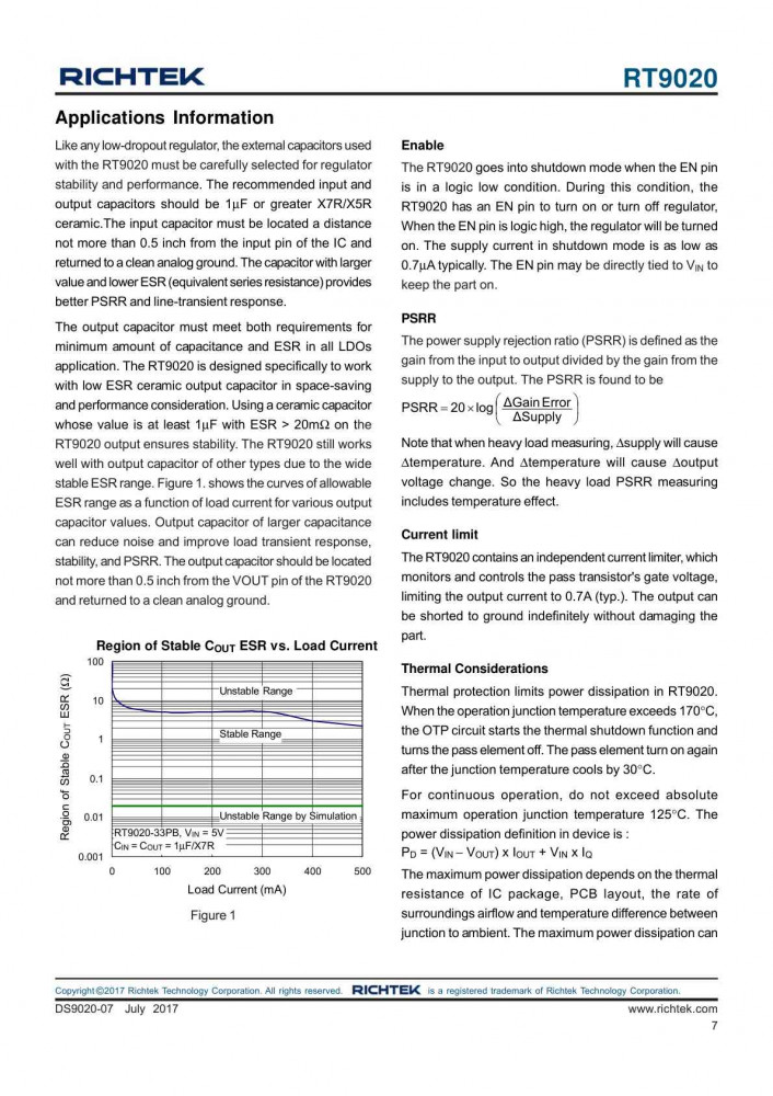 RT9020 datasheet page 7