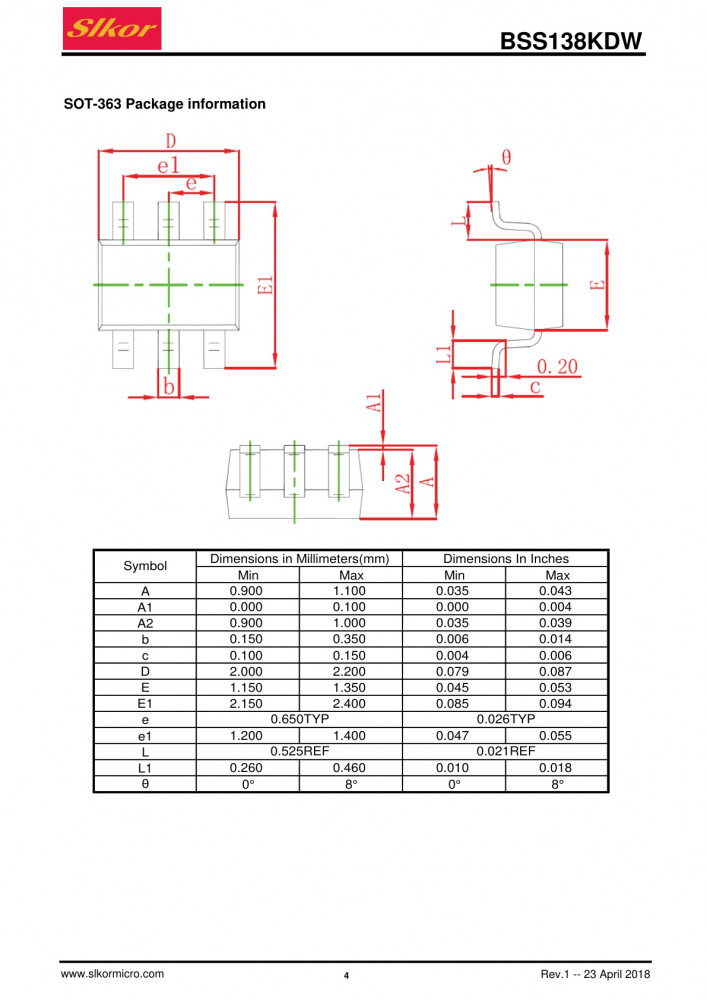 BSS138KDW datasheet page 4