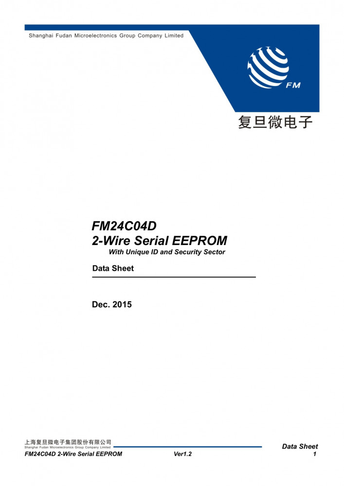 FM24C04D datasheet page 1