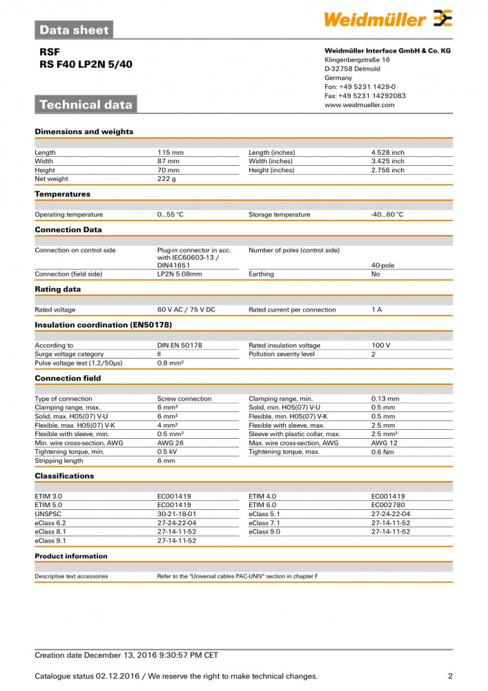 WEIDMULLER 0224461001 document page 2