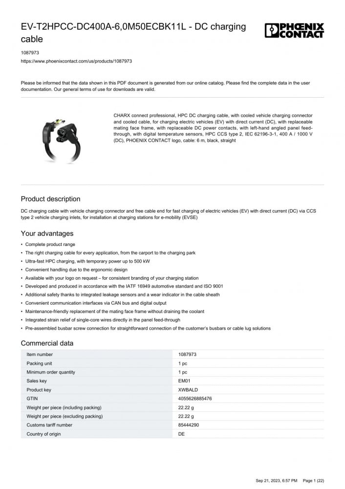Phoenix Contact 1087973 document page 1
