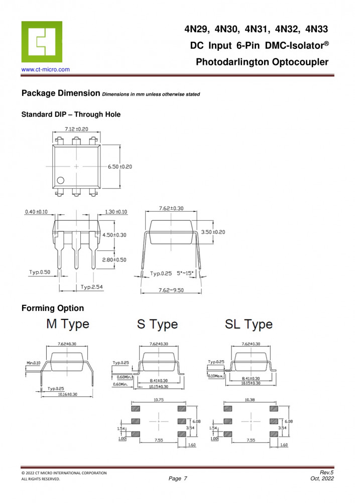 CT MICRO 4N30 datasheet page 7