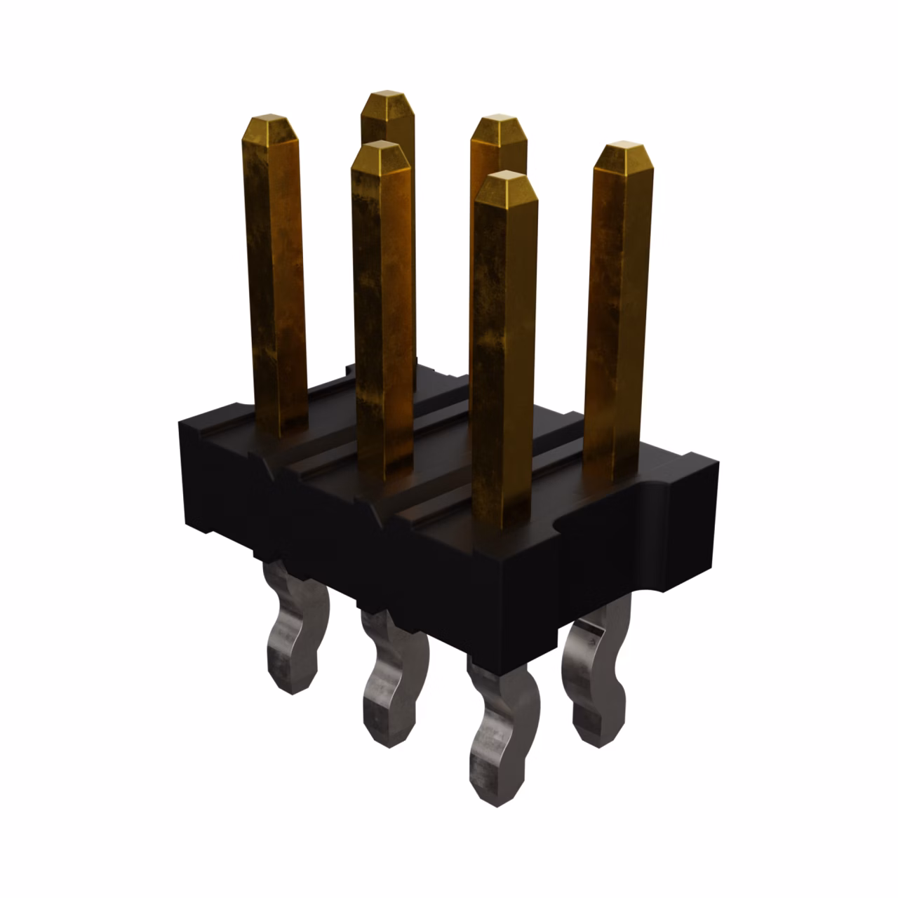 2.00mm Pitch Milli-Grid Straddle Mount Header, 6 Circuits, 0.38µm Gold (Au) Selective Plating, Lead-Free for sale
