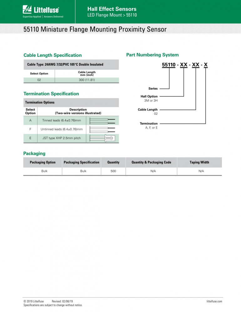 55110 sensor datasheet page 3