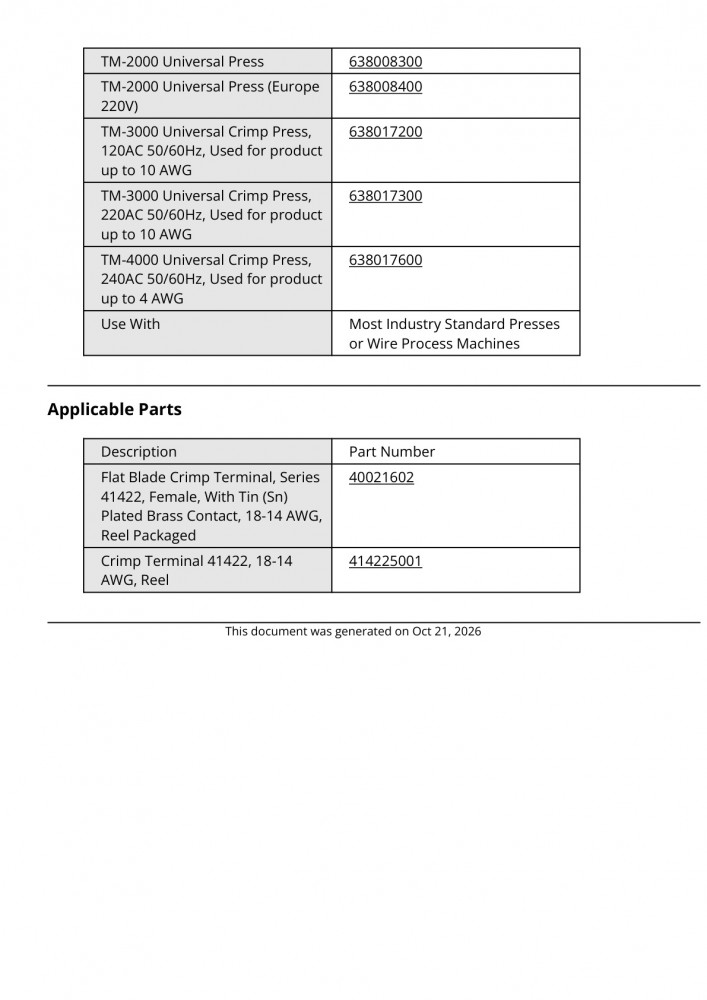 Technical document page 3 for product tooling reference